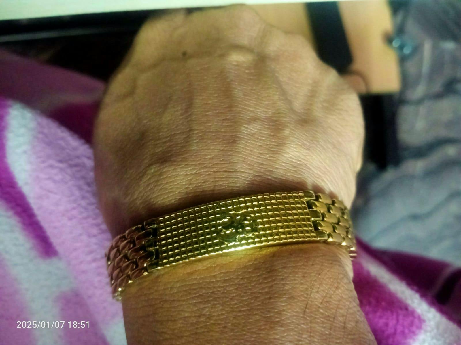 Gold Plated Sacred Grid Om Bracelet – Japam