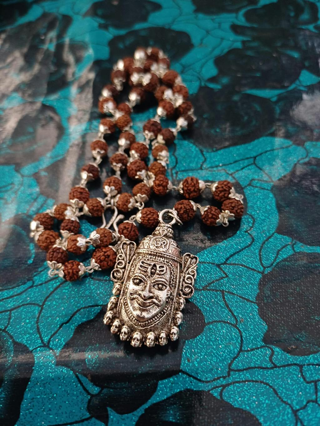 Silver Plated Mahakal Rudraksha Mala – Japam
