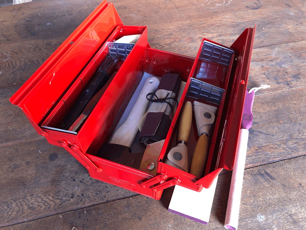 TOYO Cantilever Toolbox ST-350 MG (Moss green) – Japanese Tools Australia