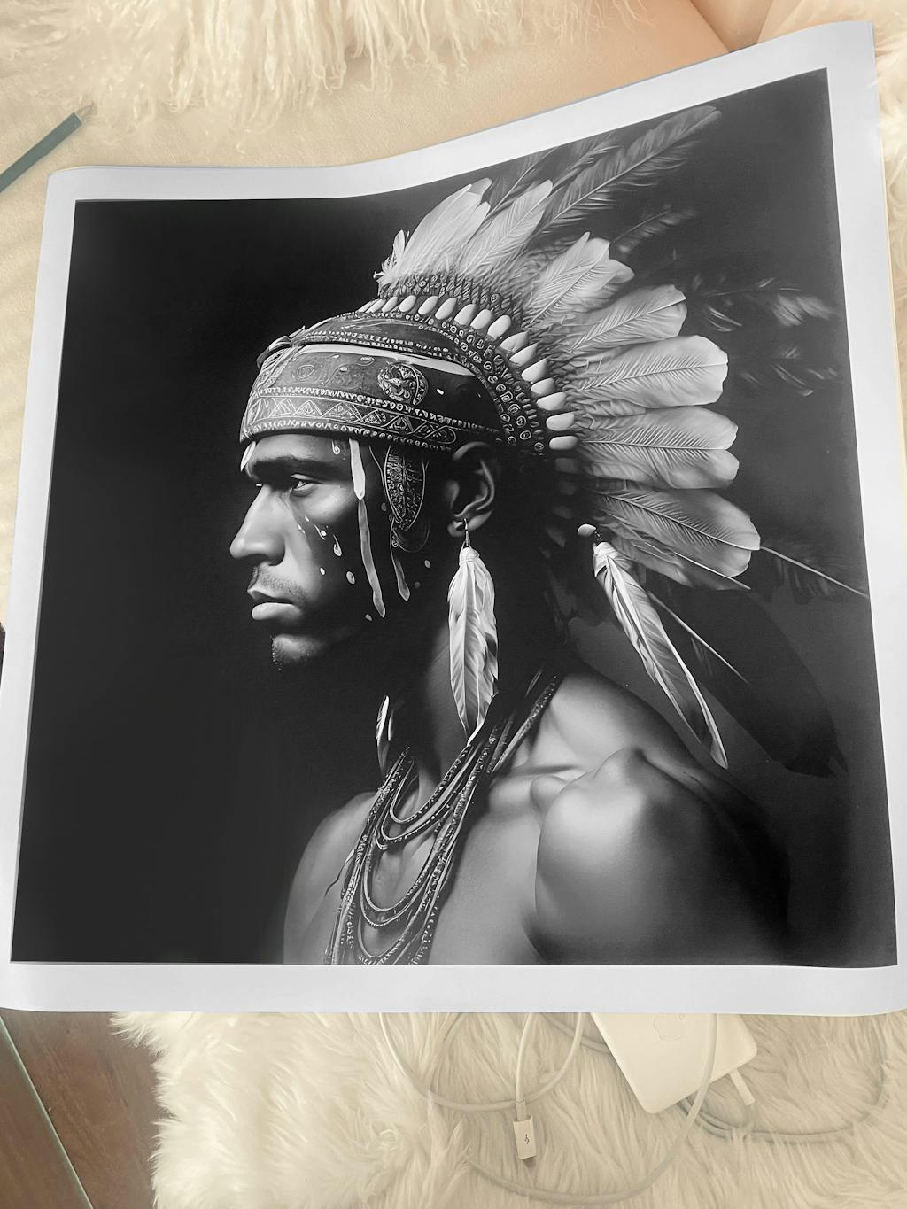 'Fierce' Apache Indian Wall Art Print – Jasmine and Jade Interiors