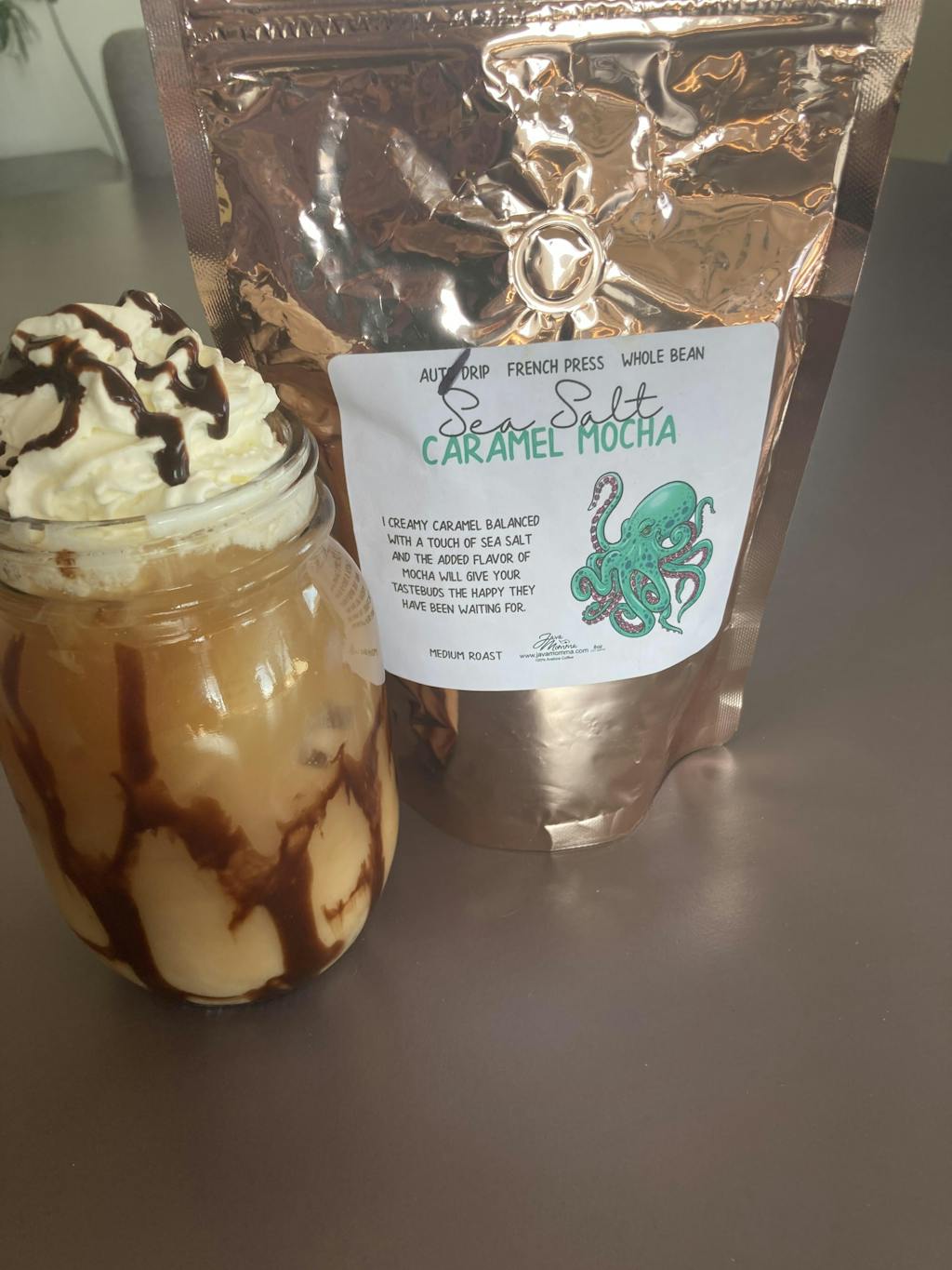 Sea Salt Caramel Mocha Flavored Coffee – Java Momma
