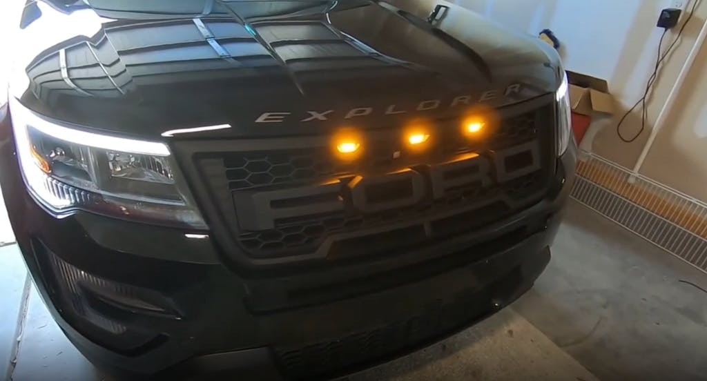 2012-2015 Explorer Bumper Ford Grill With Lights Replacement ABS Front ...