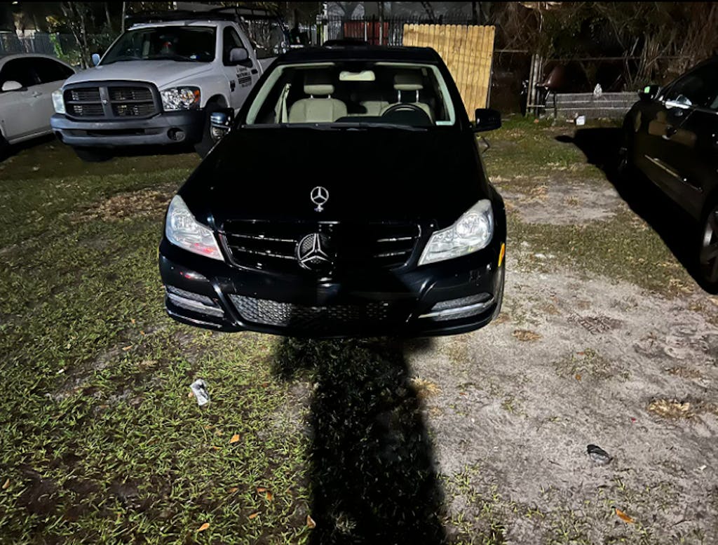 2008-2014 Benz C Class W204 W/LED Emblem C300/C350 Chrome Front Bumper ...