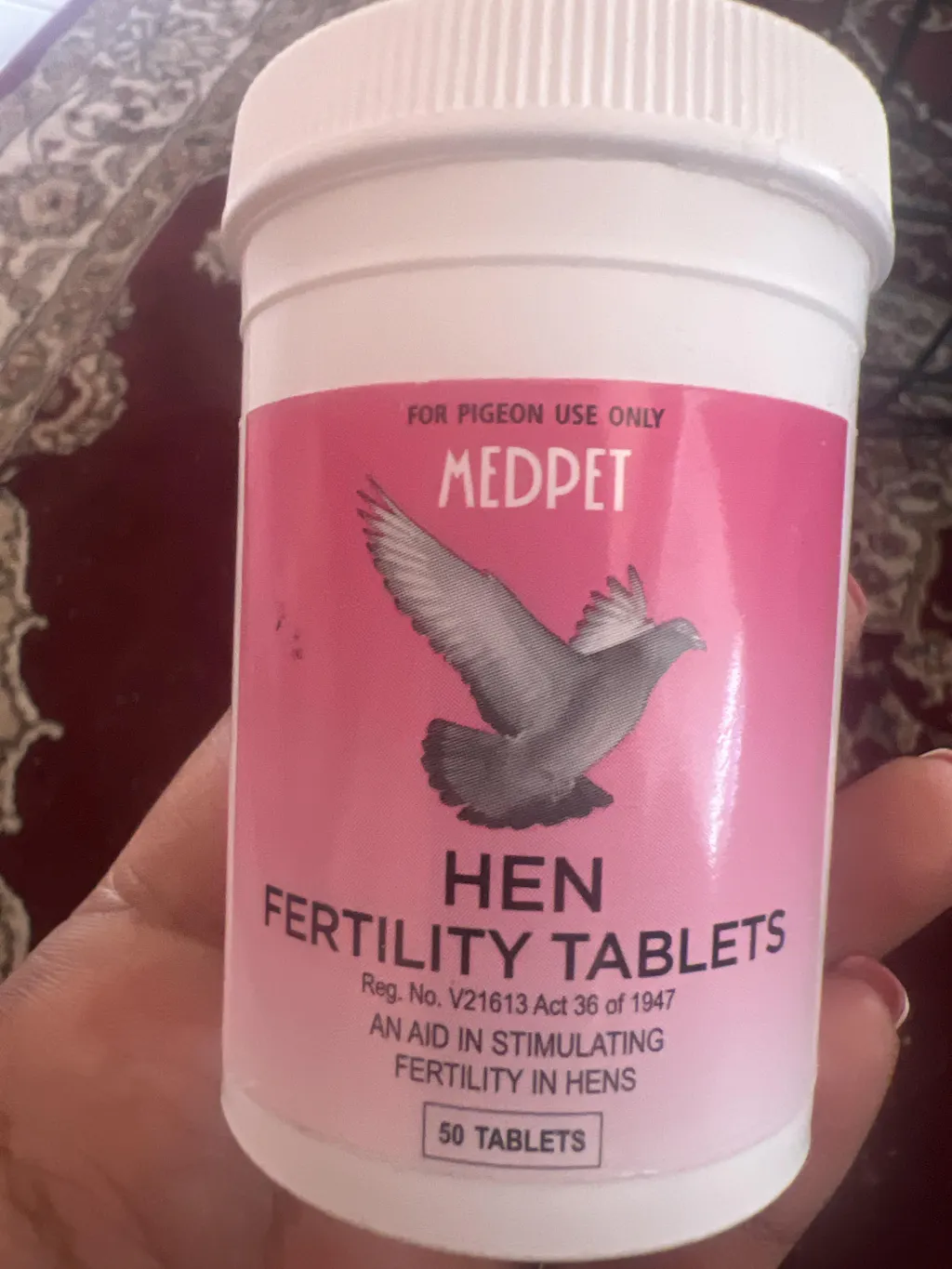 Hen Fertility Tablets (Medpet) with Magnesium for Pigeon Breeding