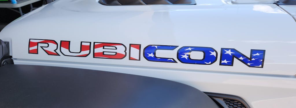 Rubicon Hood Lettering - American Flag – Jeep Graphic Studio