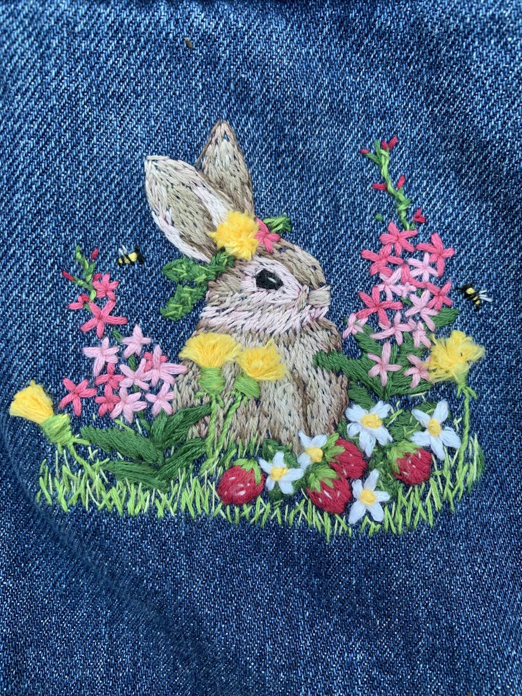 Berry Patch Bunny Embroidery Pattern (PDF) – Jessica Long Embroidery