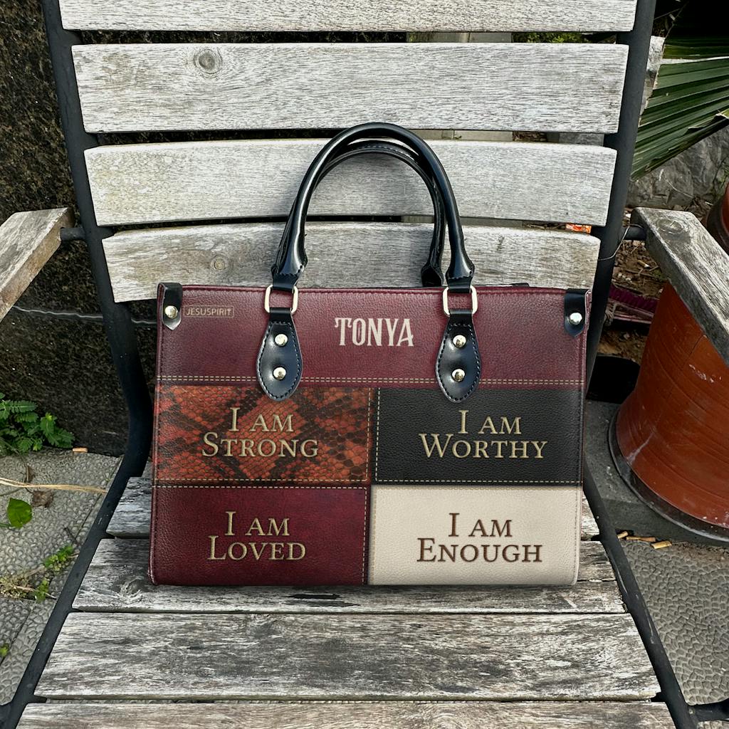 Special Personalized Leather Handbag - Faith Can Move Mountains HIHN28 ...