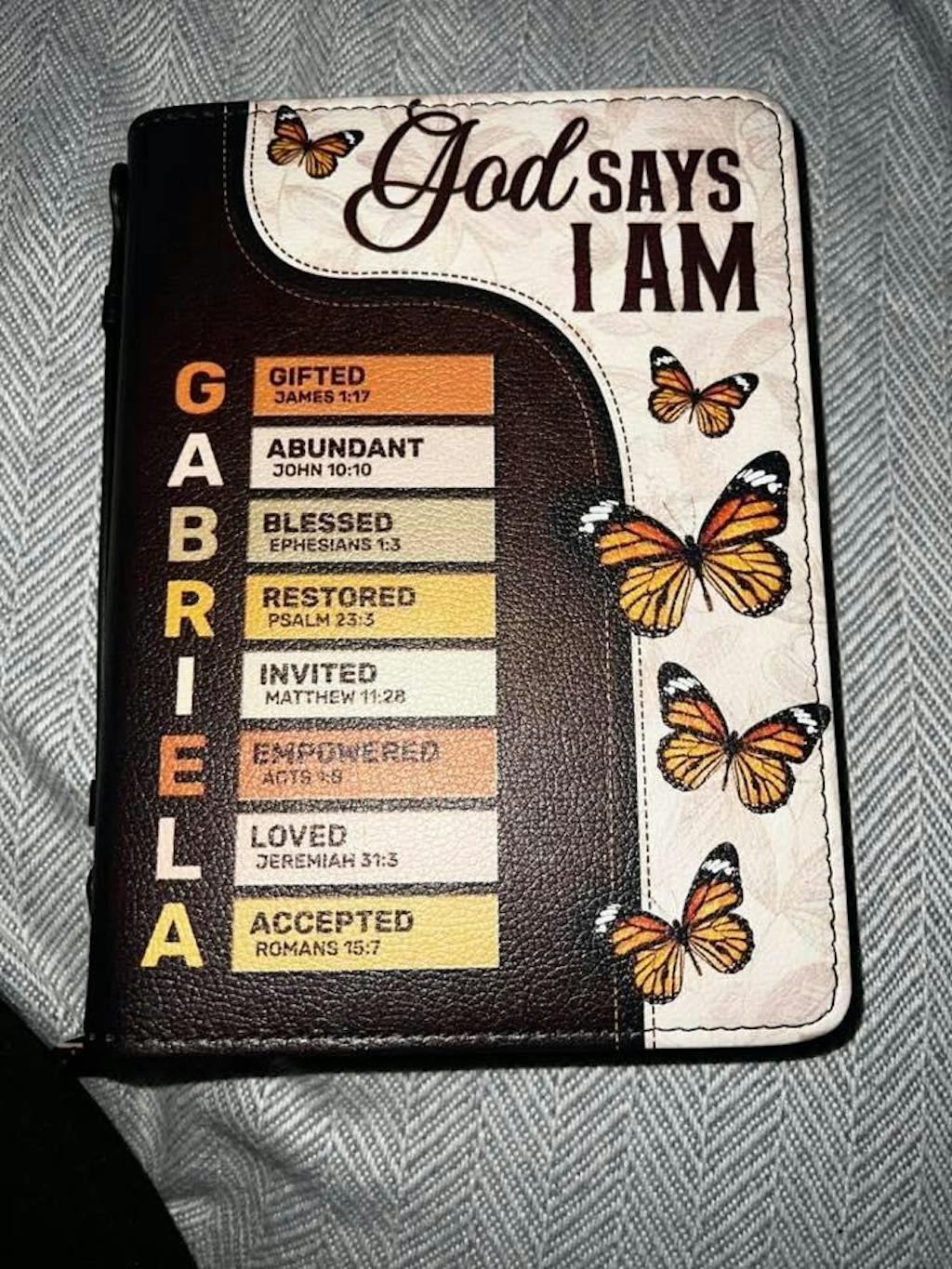 Jesuspirit | Personalized Bible Cover With Handle | Spiritual Gift For