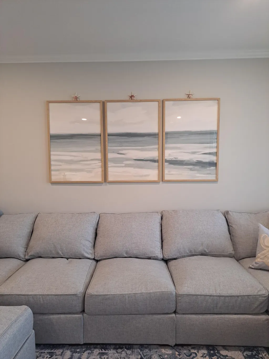 Tranquility Triptych - Set of 3 | Modern Coastal Seascape Painting ...