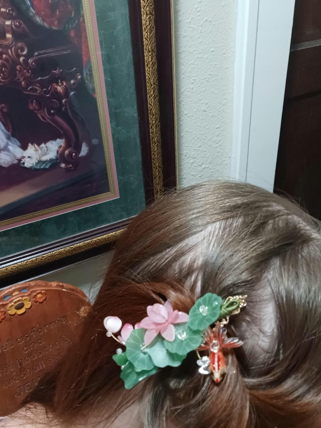 Waterlily Pond Goldfish Hair Clip