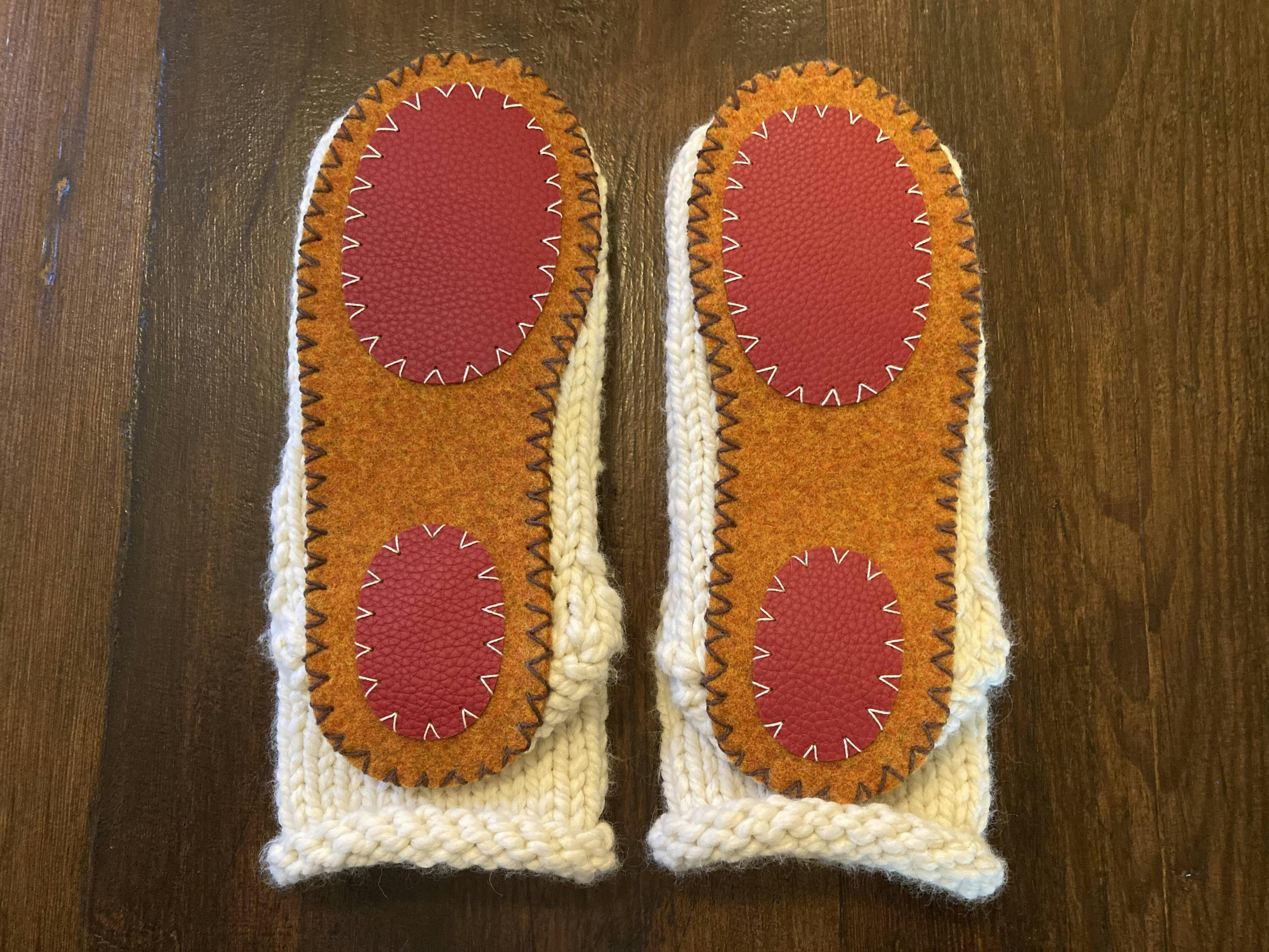 Joe's Toes Thick Wool Felt Slipper Soles - Latex Grip