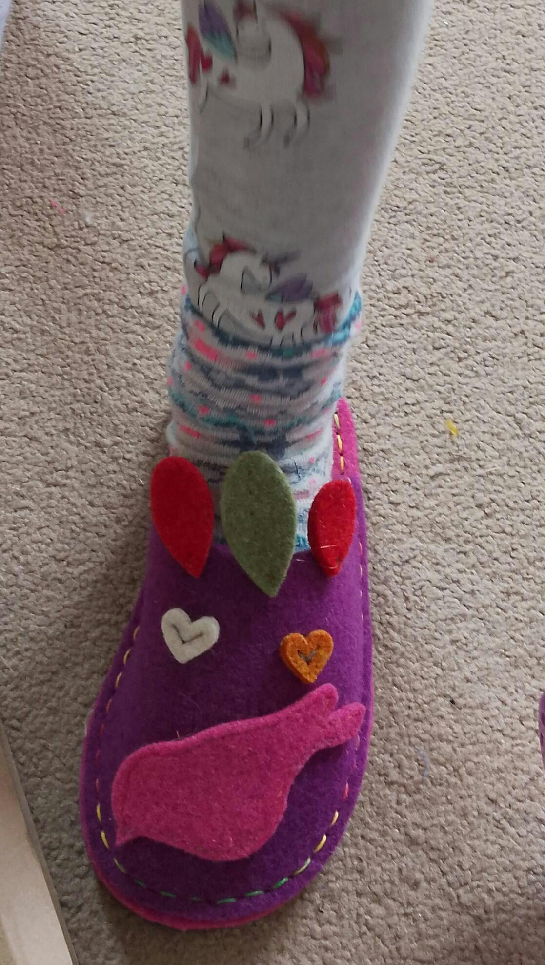 Make your own slippers with Joe's Toes kit in wool felt