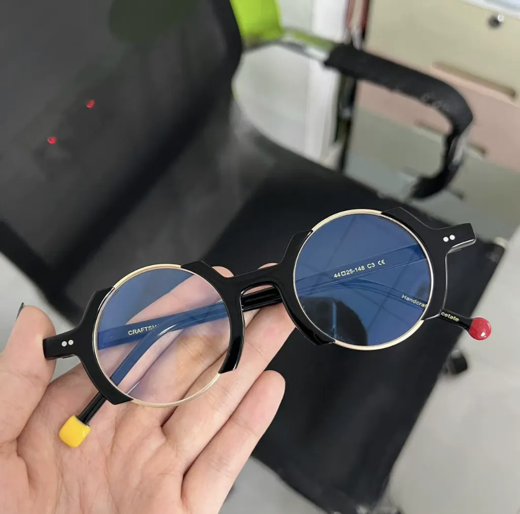 Sinjin Round Acetate Personalized Eyeglasses Frames – Jollynova