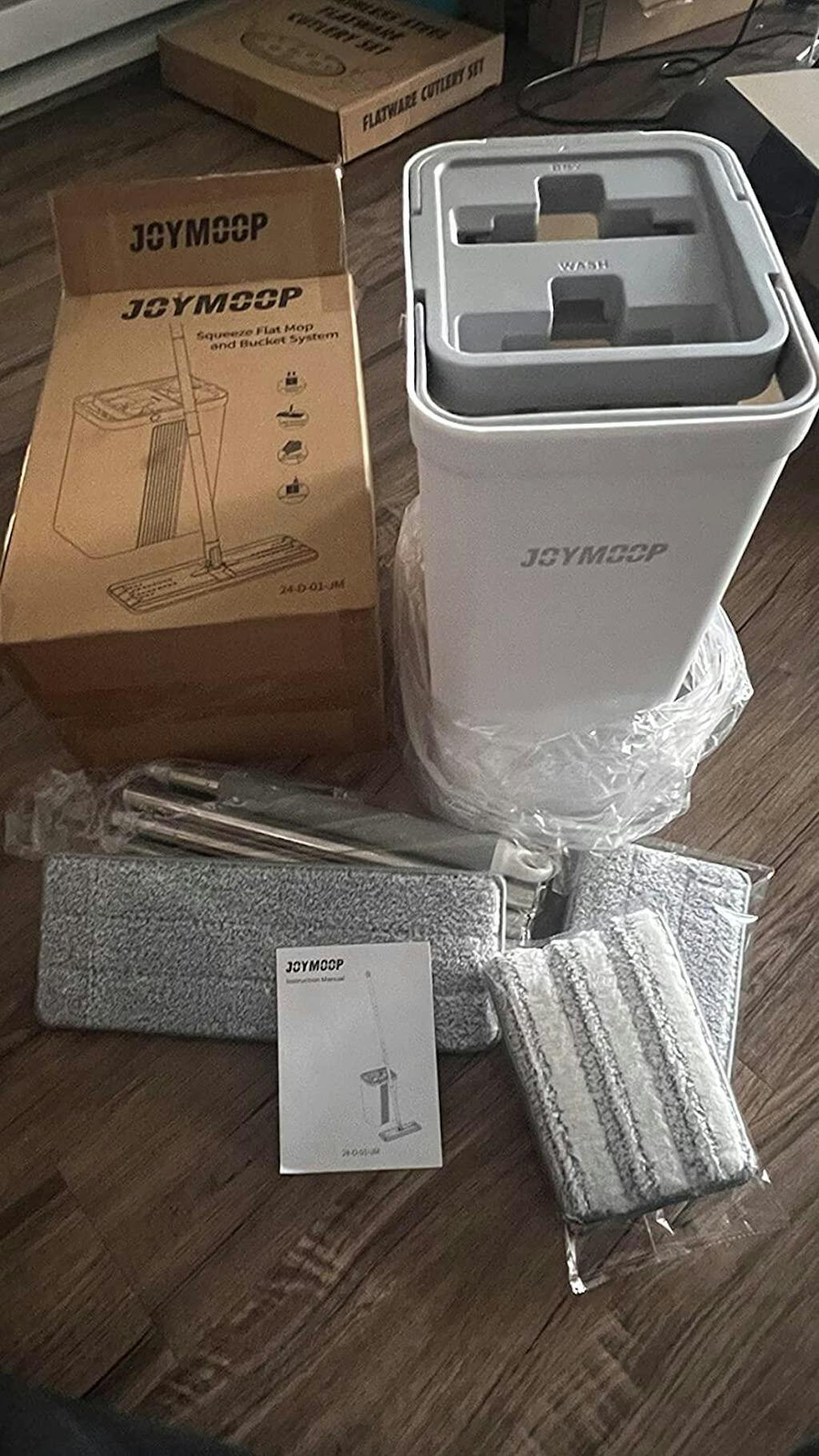 Mop and bucket with Wringer Set, Flat ,for floor cleaning with 3 Micro ...