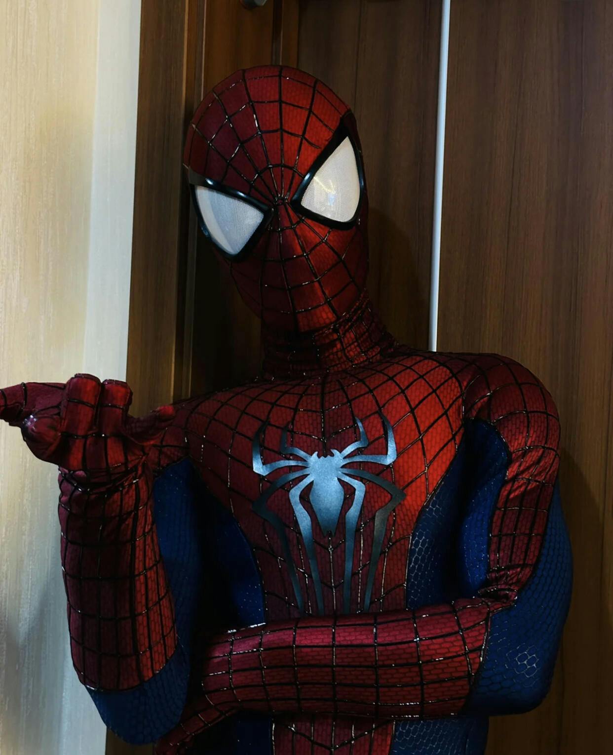 TASM 2 Suit (Andrew) with Face shell & 3D Rubber Web Movie Prop Replic ...
