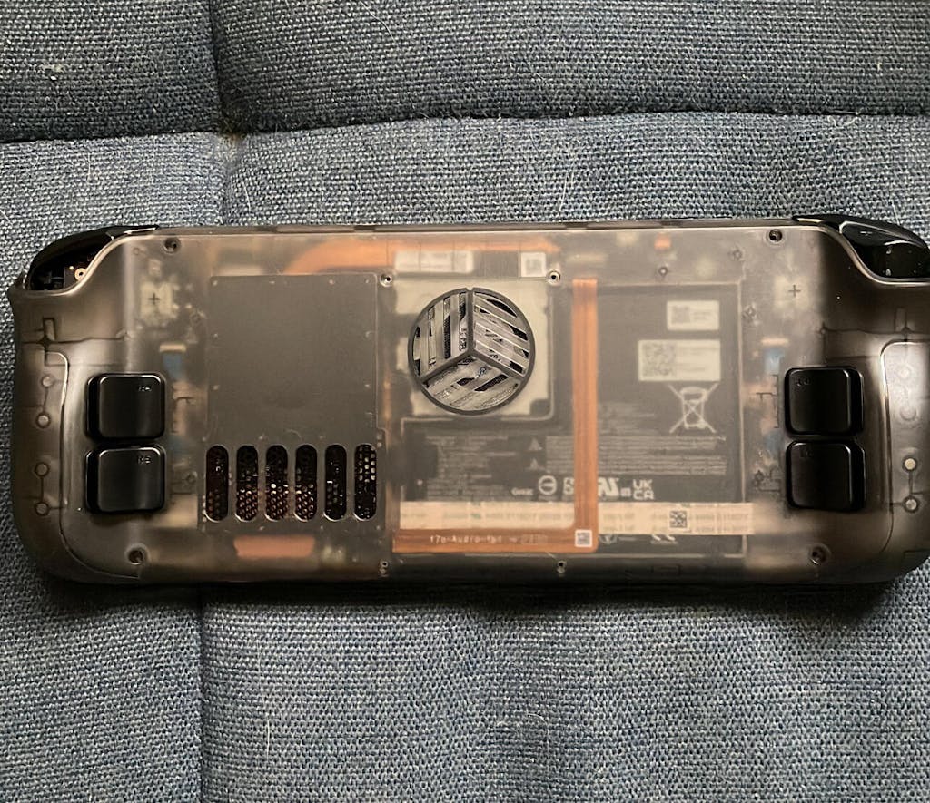 RGB & Vents Transparent Back Plate for Steam Deck LCD & OLED