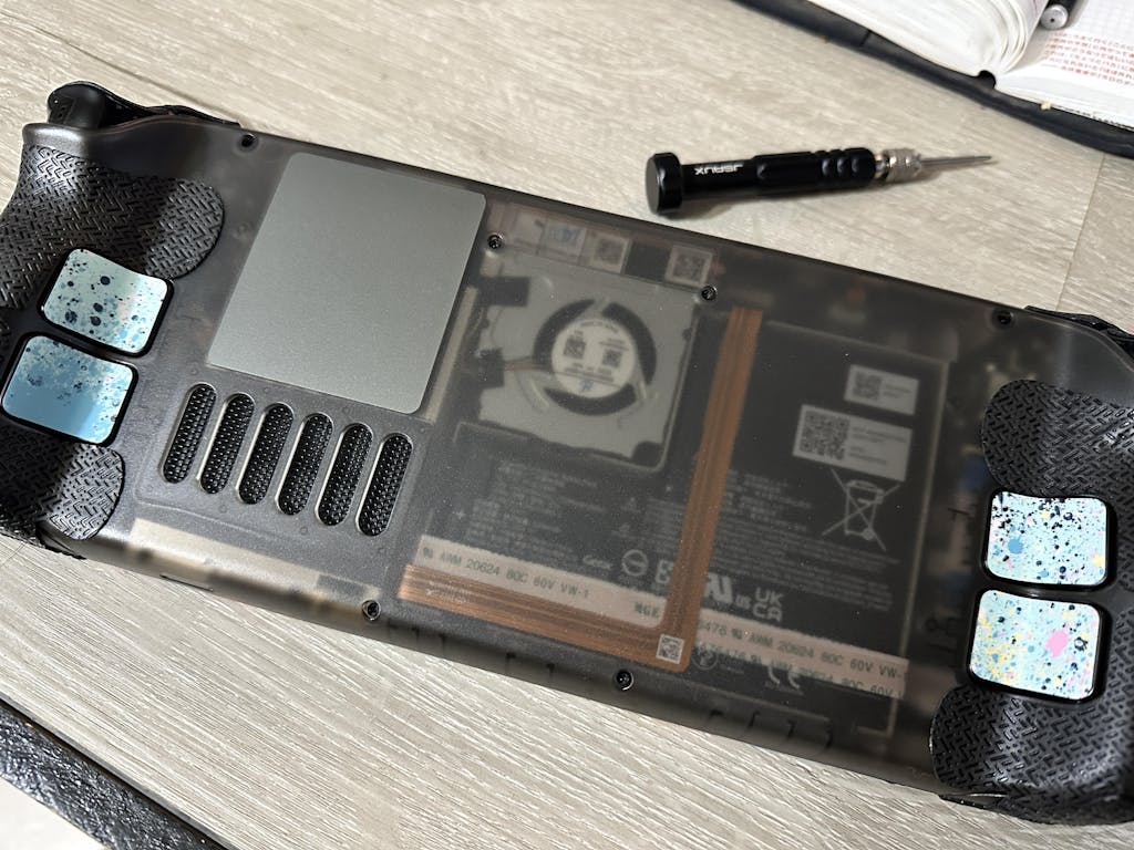 Transparent Back Plate for Steam Deck