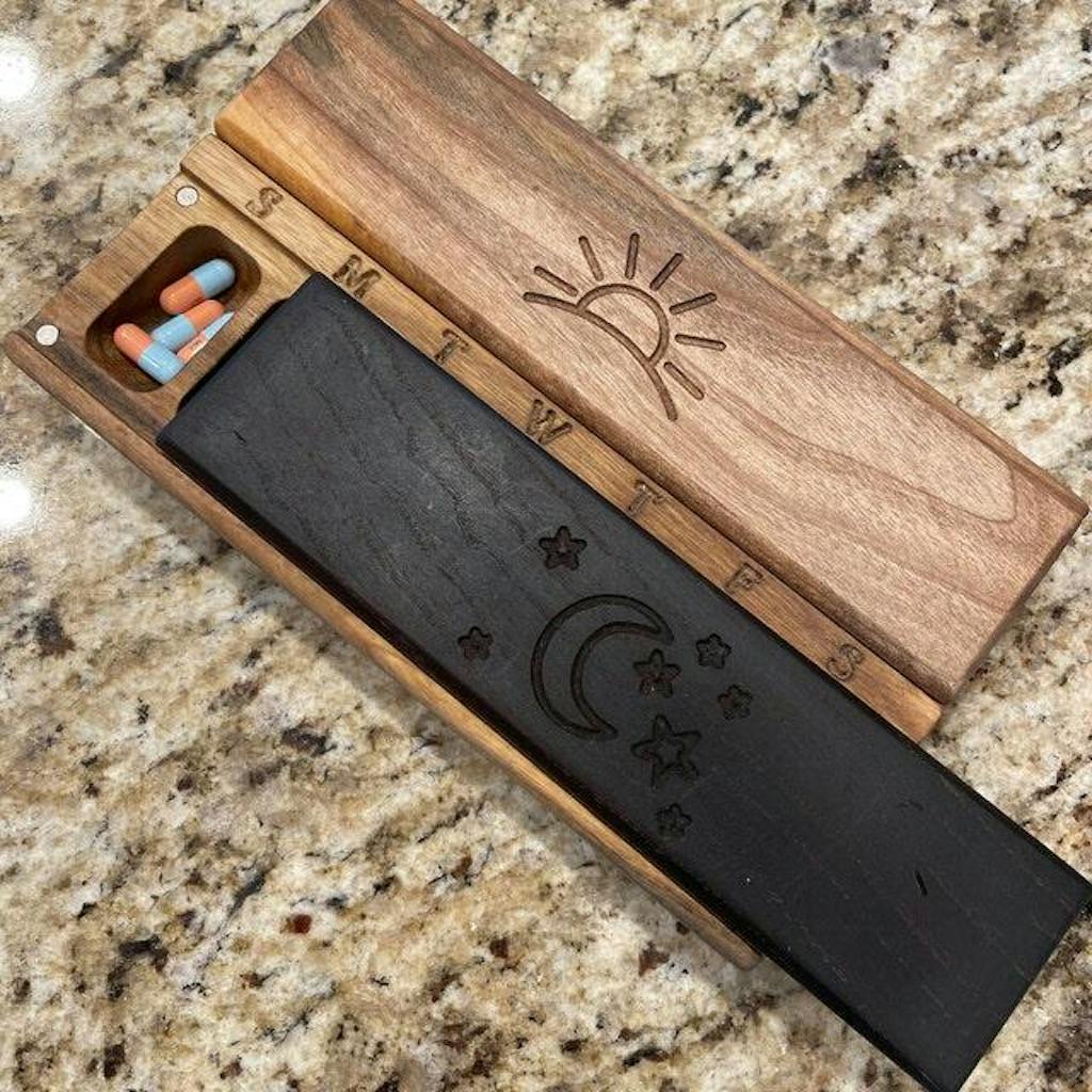 Wooden Day/Night Pillbox - Sun-Moon – JTNLAB