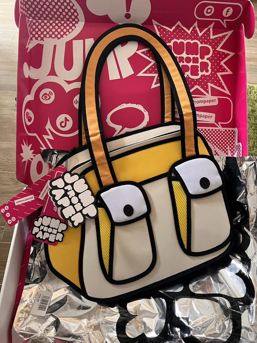 2D Cartoon Shoulder Bag - Bonjour