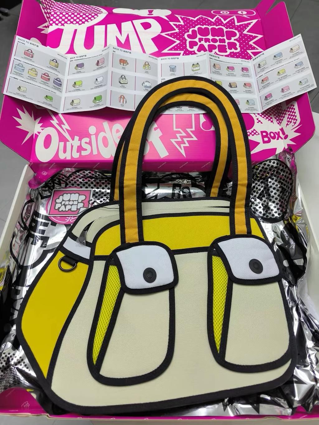 2D Cartoon Shoulder Bag - Bonjour