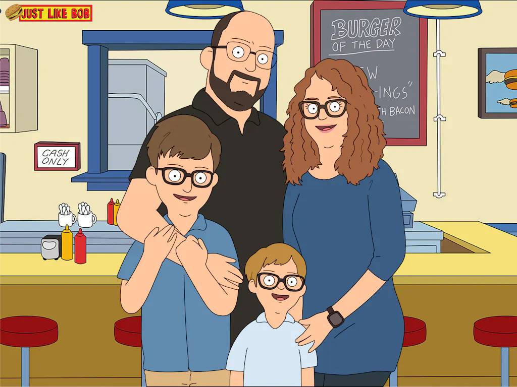 Personalized Just Like Bob Digital Character Portrait | Just Like Bob