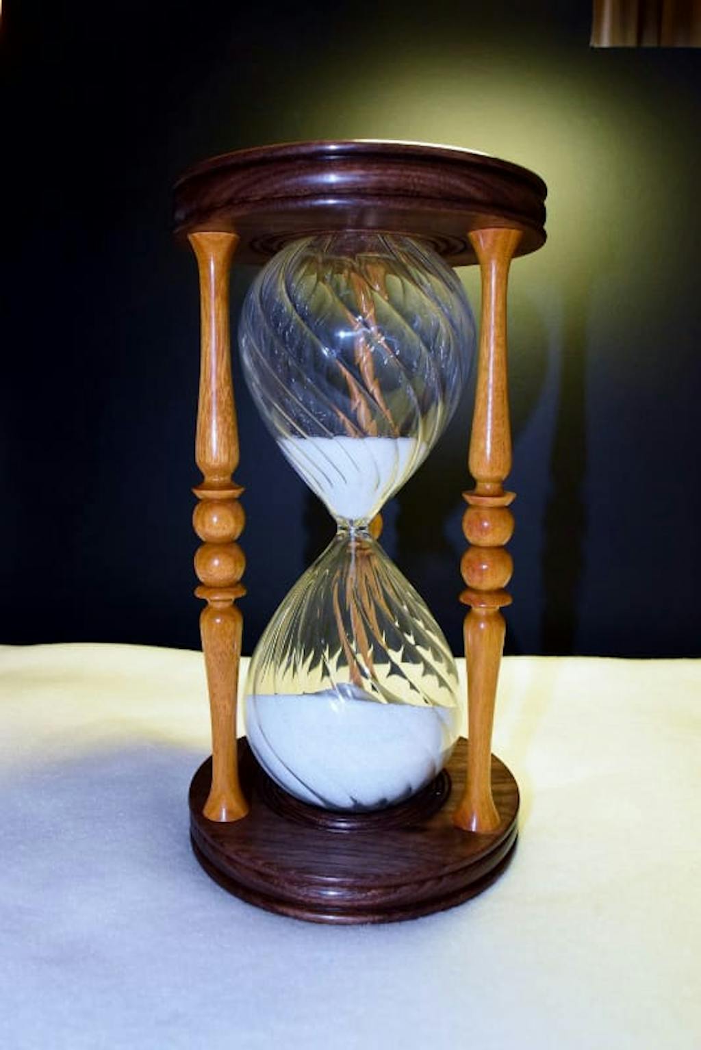 Freestanding Hourglass 45 Minute Black Tan Or White Justhourglasses