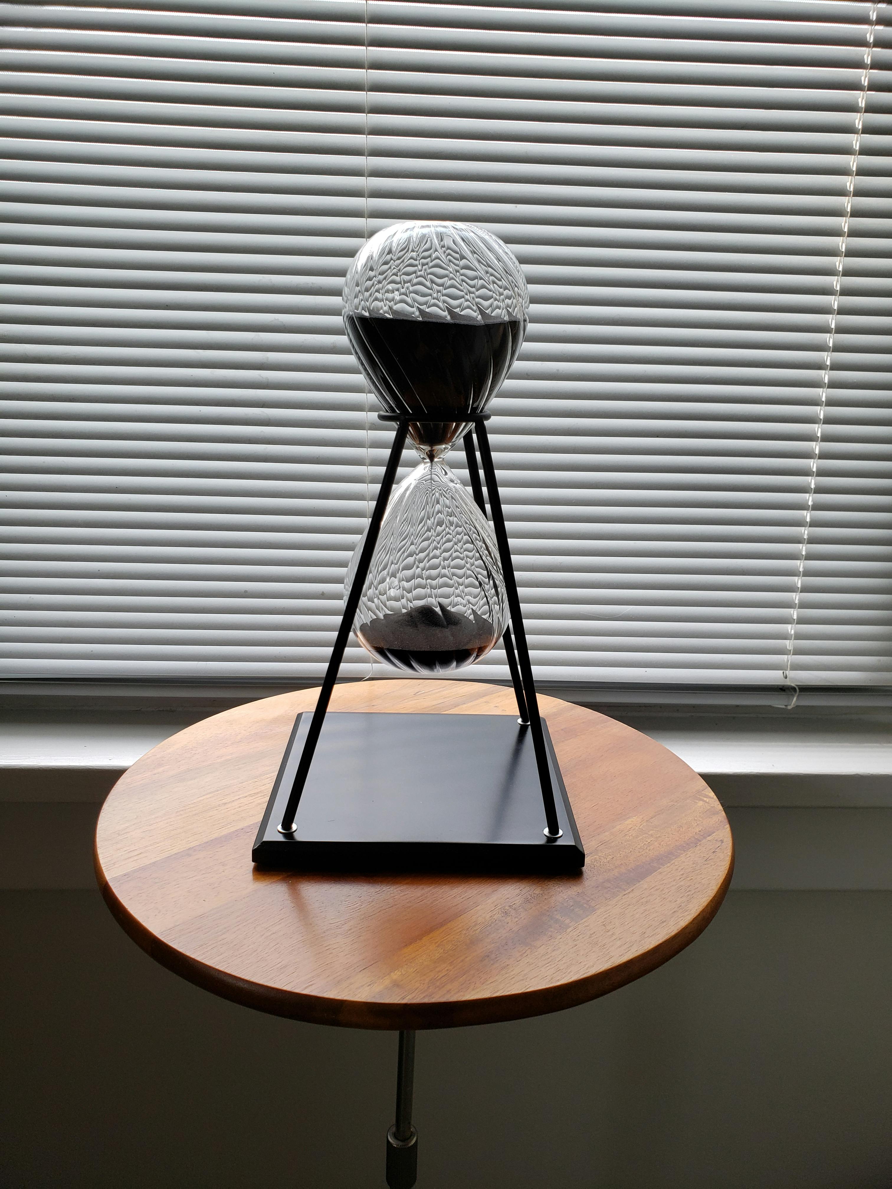 Freestanding Hourglass 45 Minute Black Tan Or White Justhourglasses