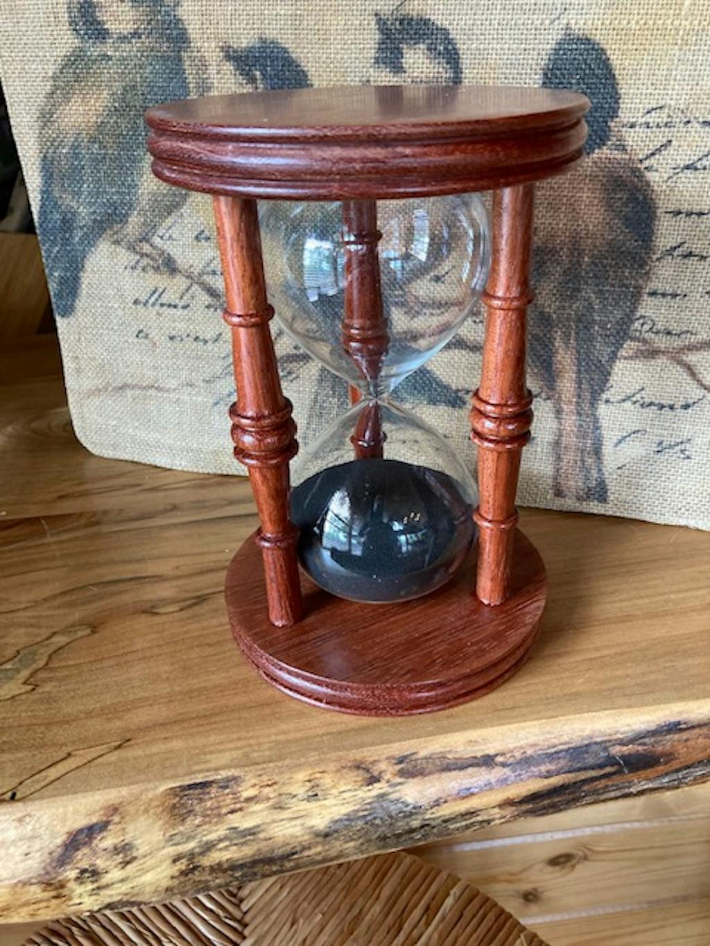 60 Minute Modern Glass Timer in Black or White - JustHourglasses