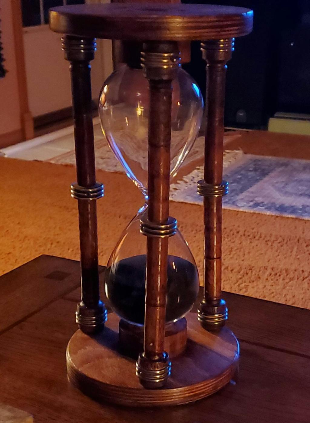 60 Minute Tall Modern Glass Timer in Black or White – JustHourglasses