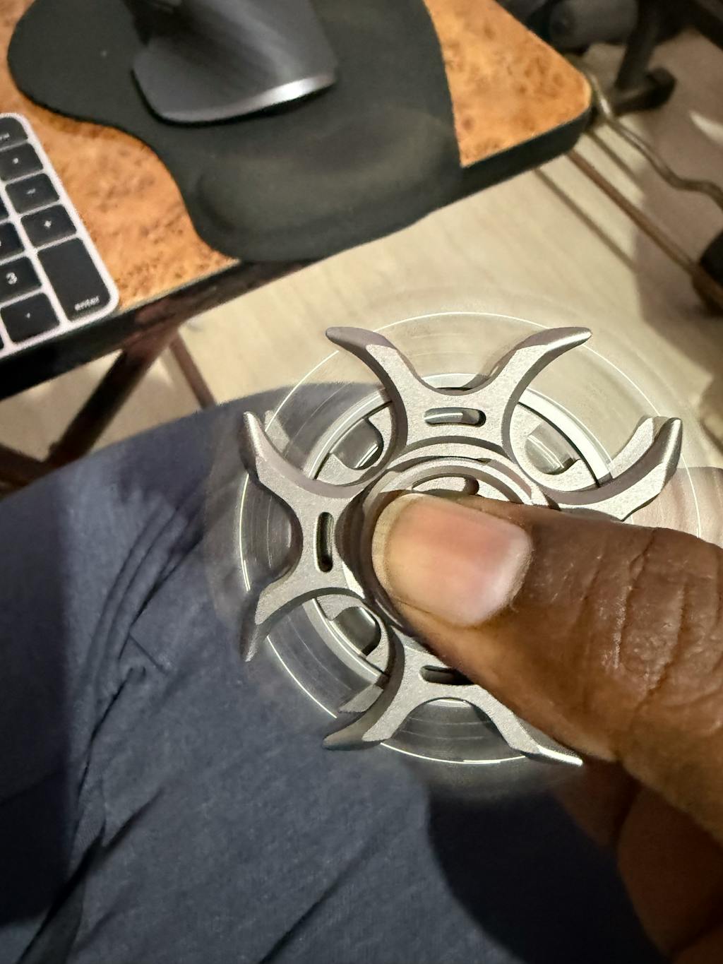 JZEDC Oracle EDC Spinner – Stainless Steel & Titanium Fidget Toy