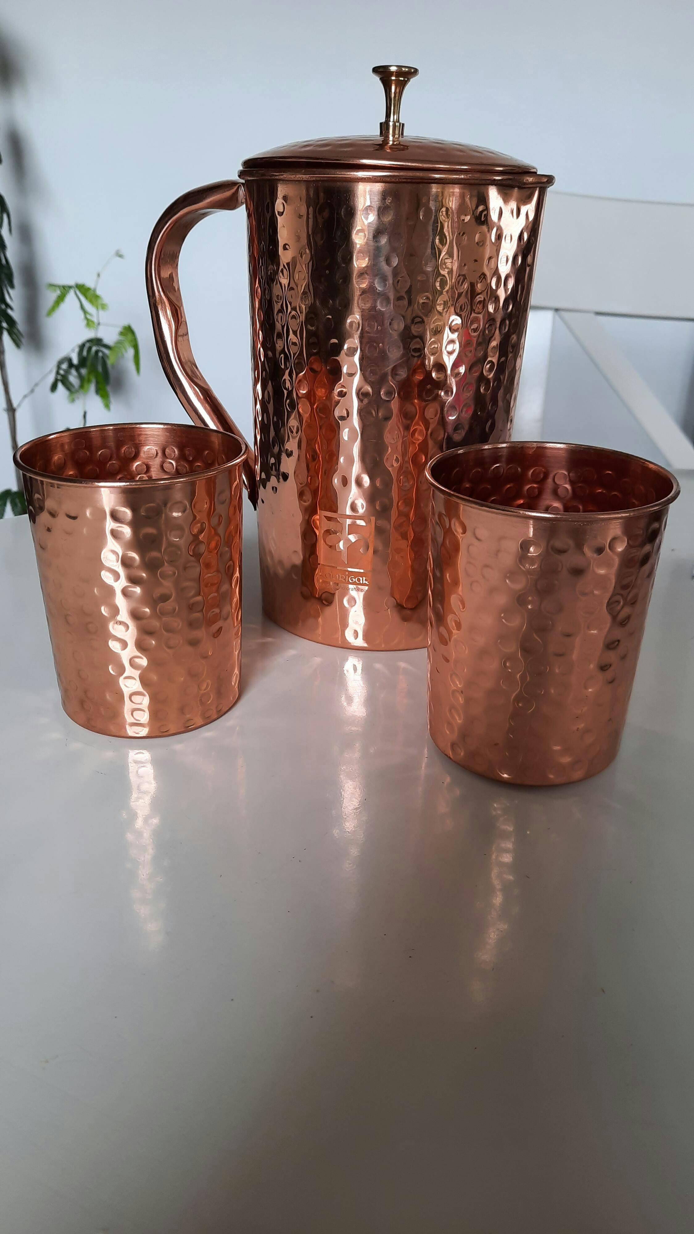 Ayurvedic Pure Copper Pitcher | Handmade Copper Water Jugs | Kaarigar ...