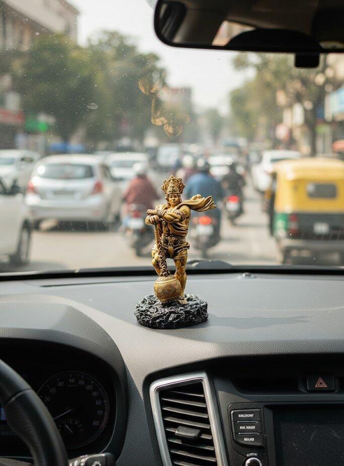 Bahubali Hanuman Ji For Car Dashboard & Work Desk – KalaCraft