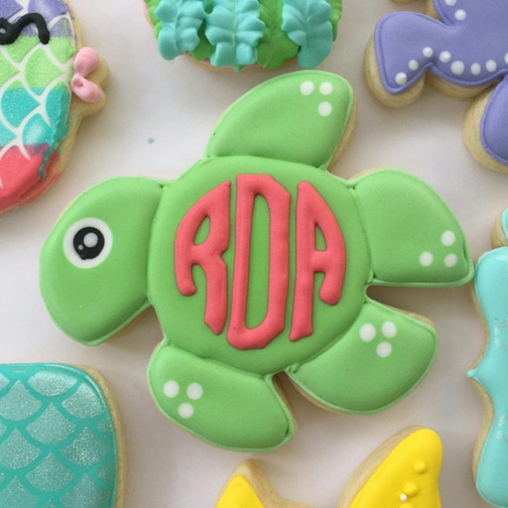 Turtle Monogram Cookie Cutter – KaleidaCuts