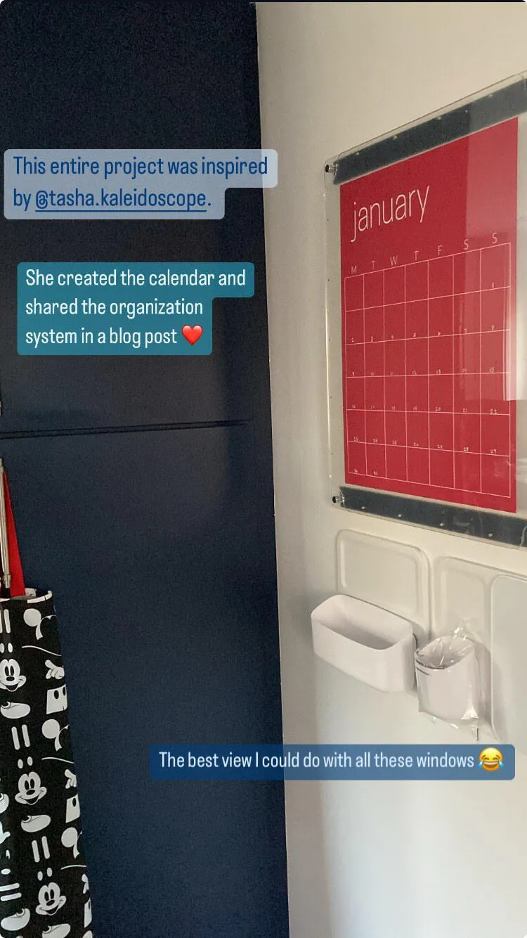 Reusable Large Wall Calendar in Navy Blue – Kaleidoscope Living Shop