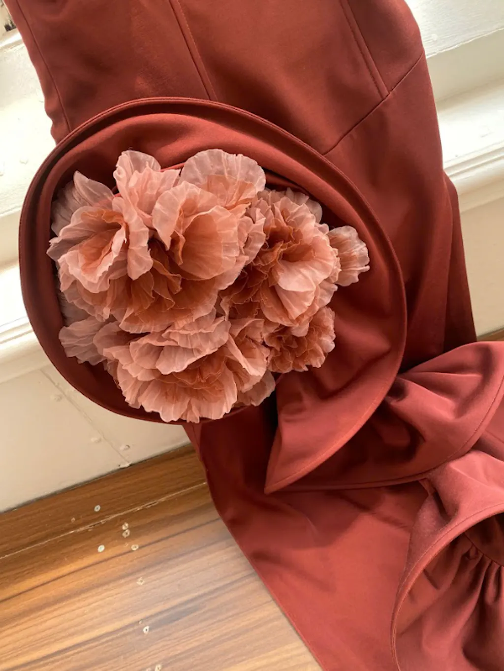 Floriana Bandeau 3D Floral Maxi Dress With Cascading Ruffles – kalisa