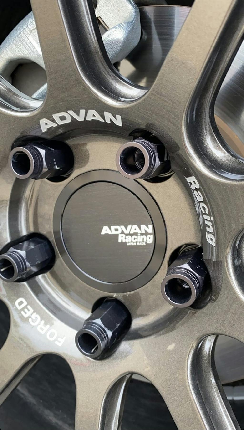 Advan Racing Center Cap - 73 Full Flat Black | KamiSpeed.com