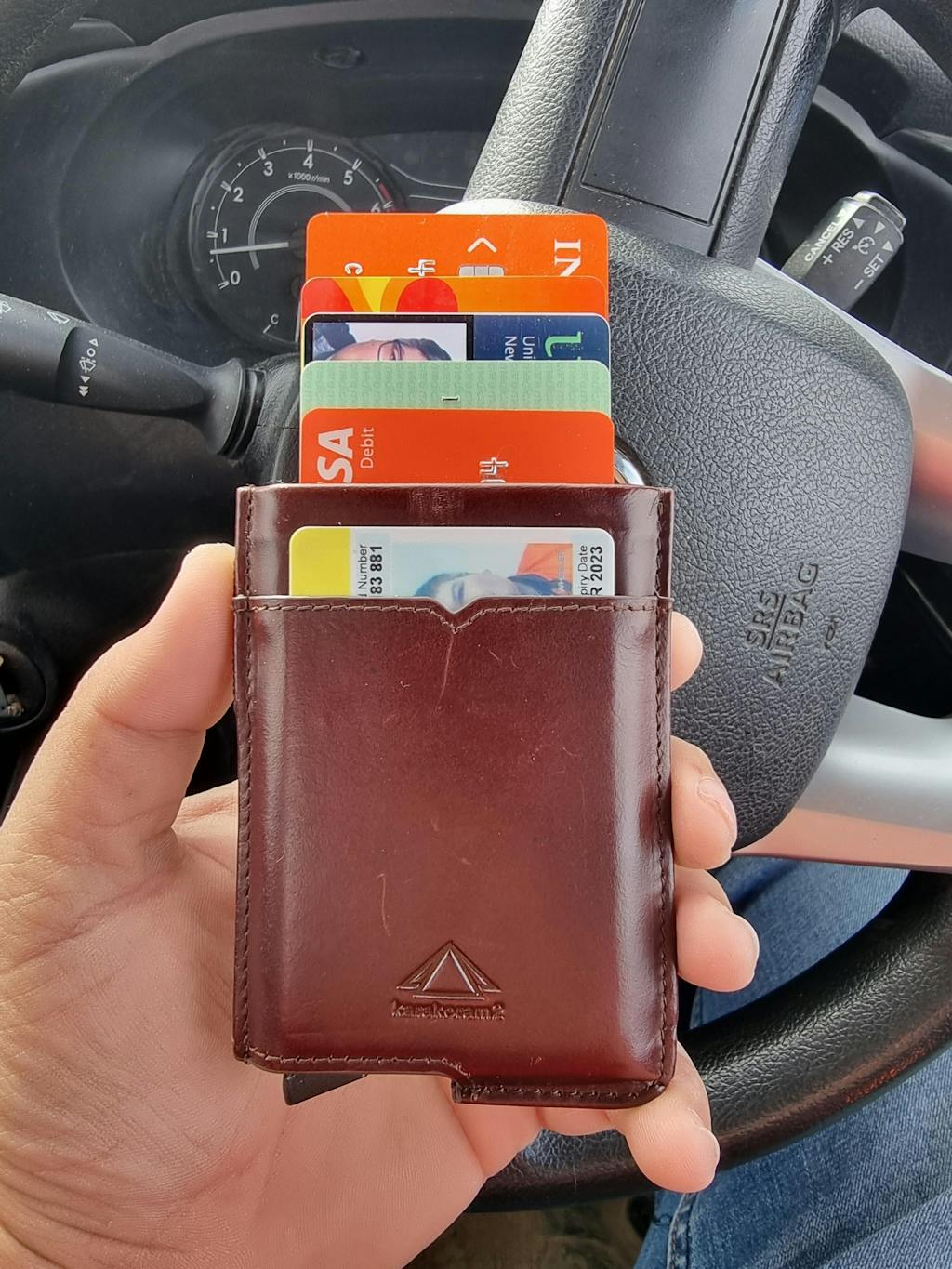 Karakoram2 Smart Slide Card Holder Wallet | RFID Slim Leather Credit ...