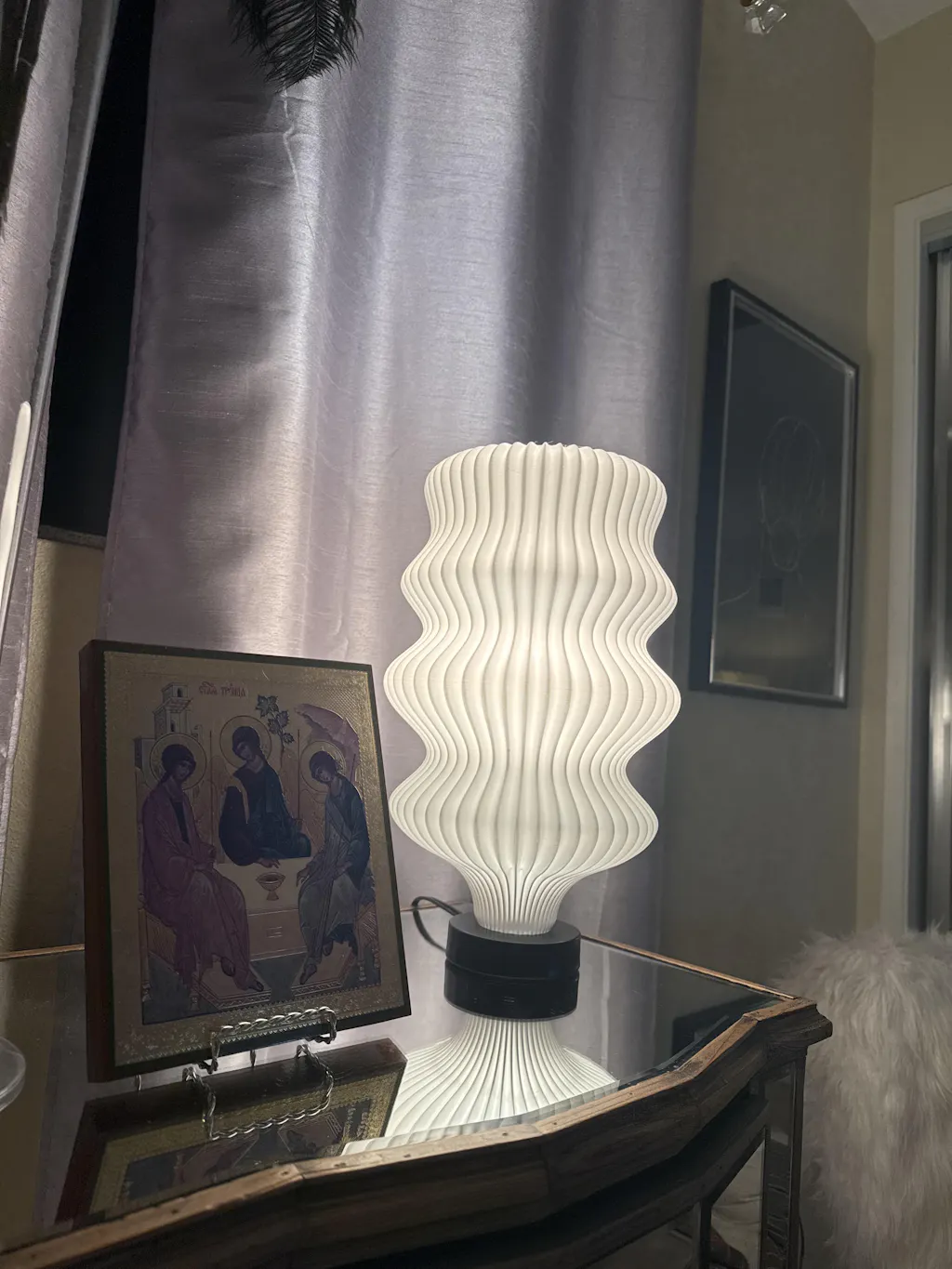 Nova 3D-Printed Table Lamp – Modern Parametric Design with Sustainable ...