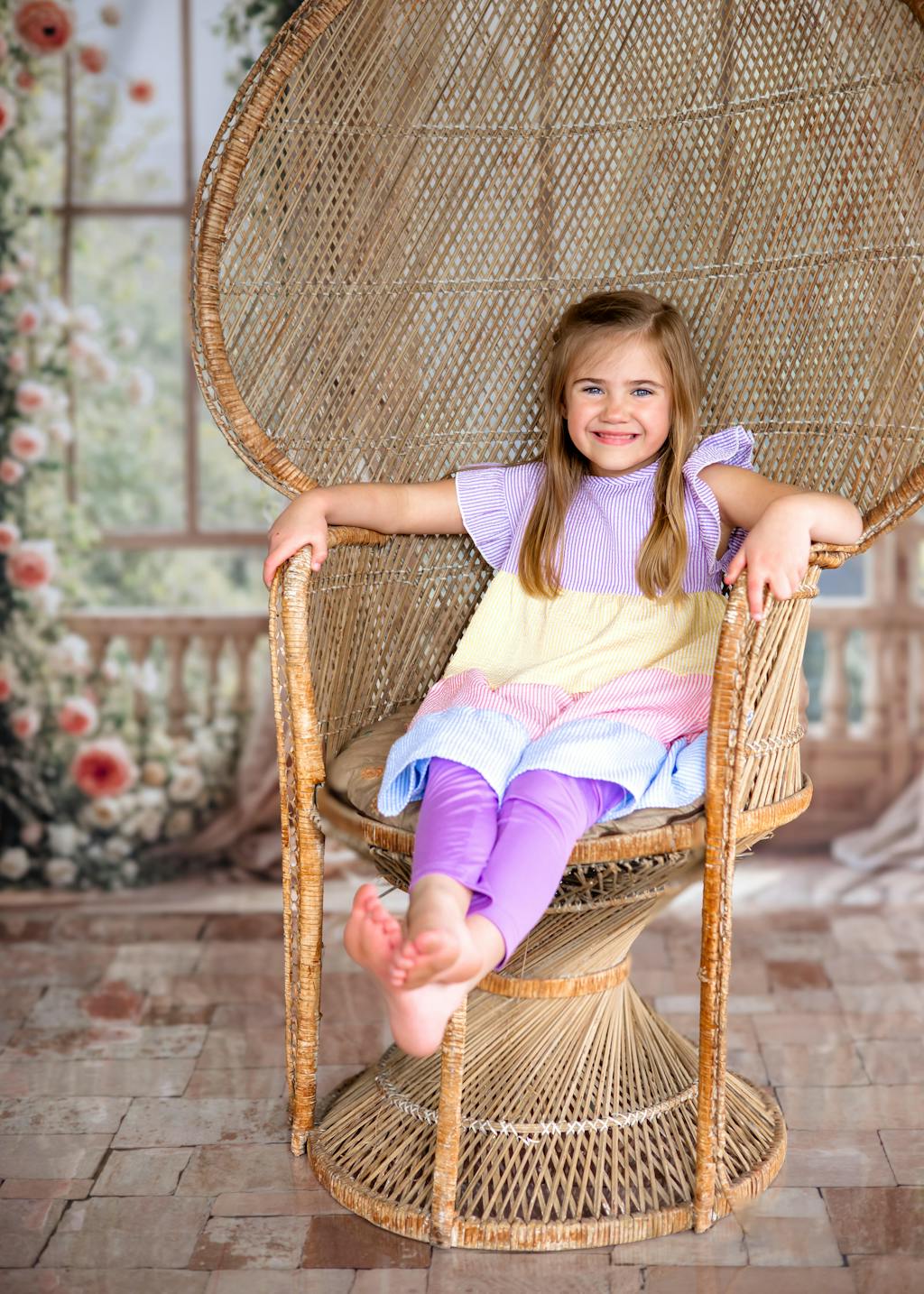 Elegant Vintage Floral Window Backdrop