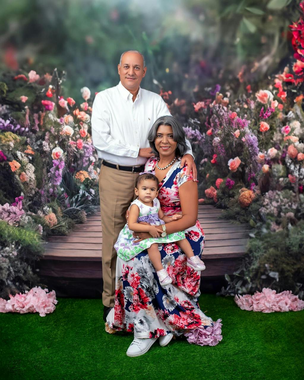 Enchanted Garden Wooden Bridge Backdrop