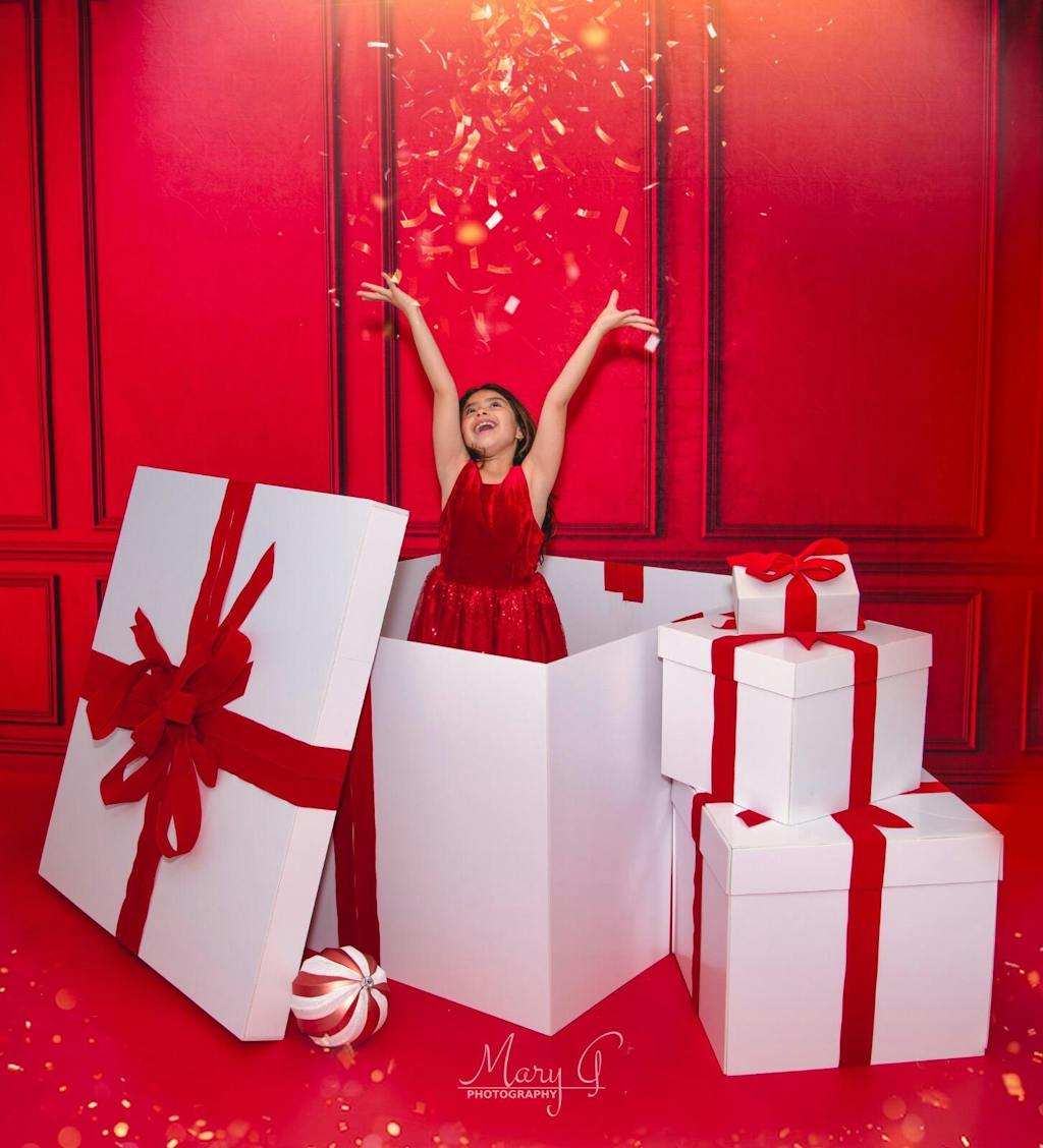 Elegant Classic Red Paneled Wall Backdrop