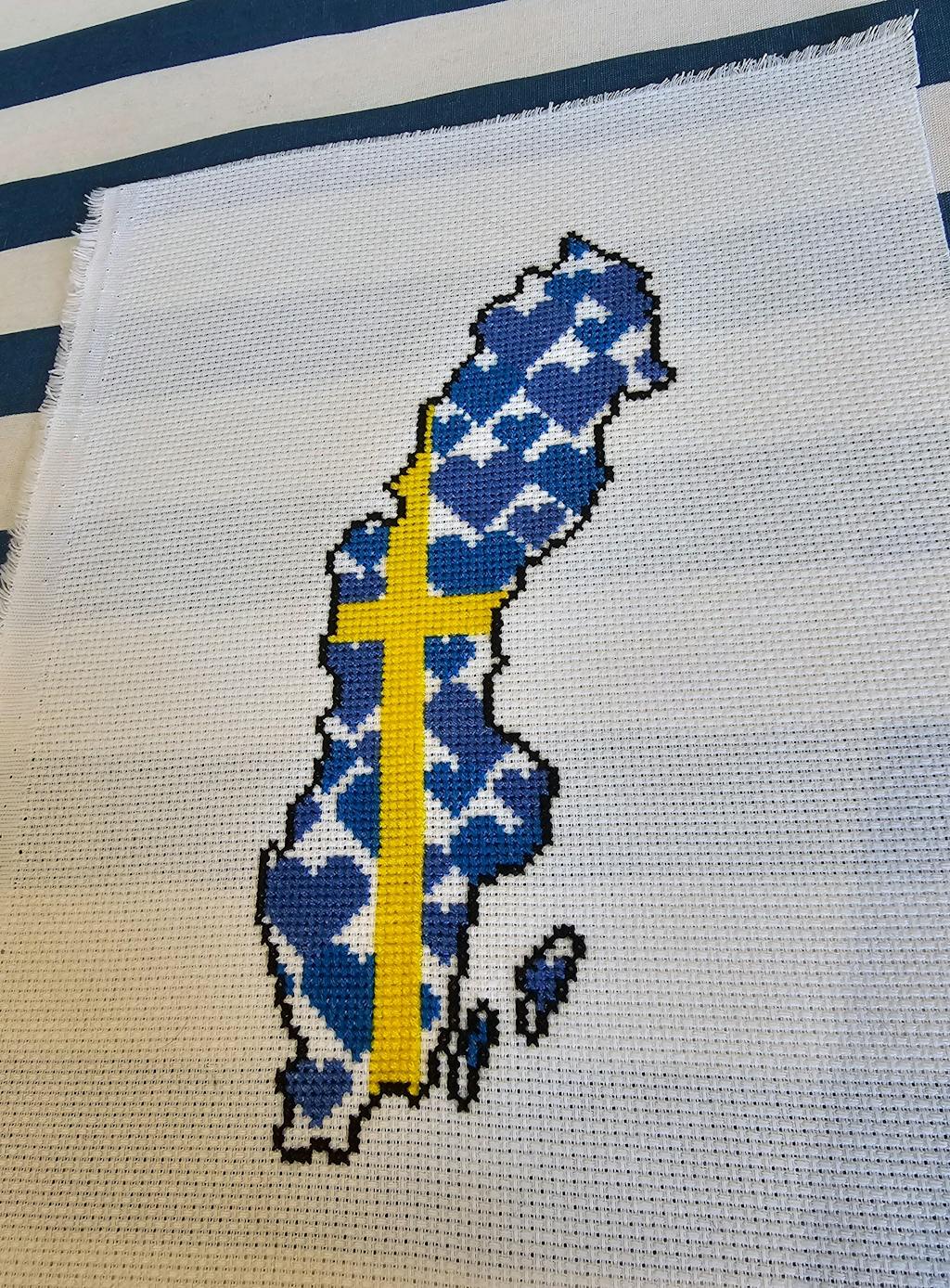 Sweden - free cross stitch pattern – Kate Stitch Land