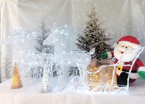 Kate Christmas Outdoor Snow Tree Light Backdrop For Photography