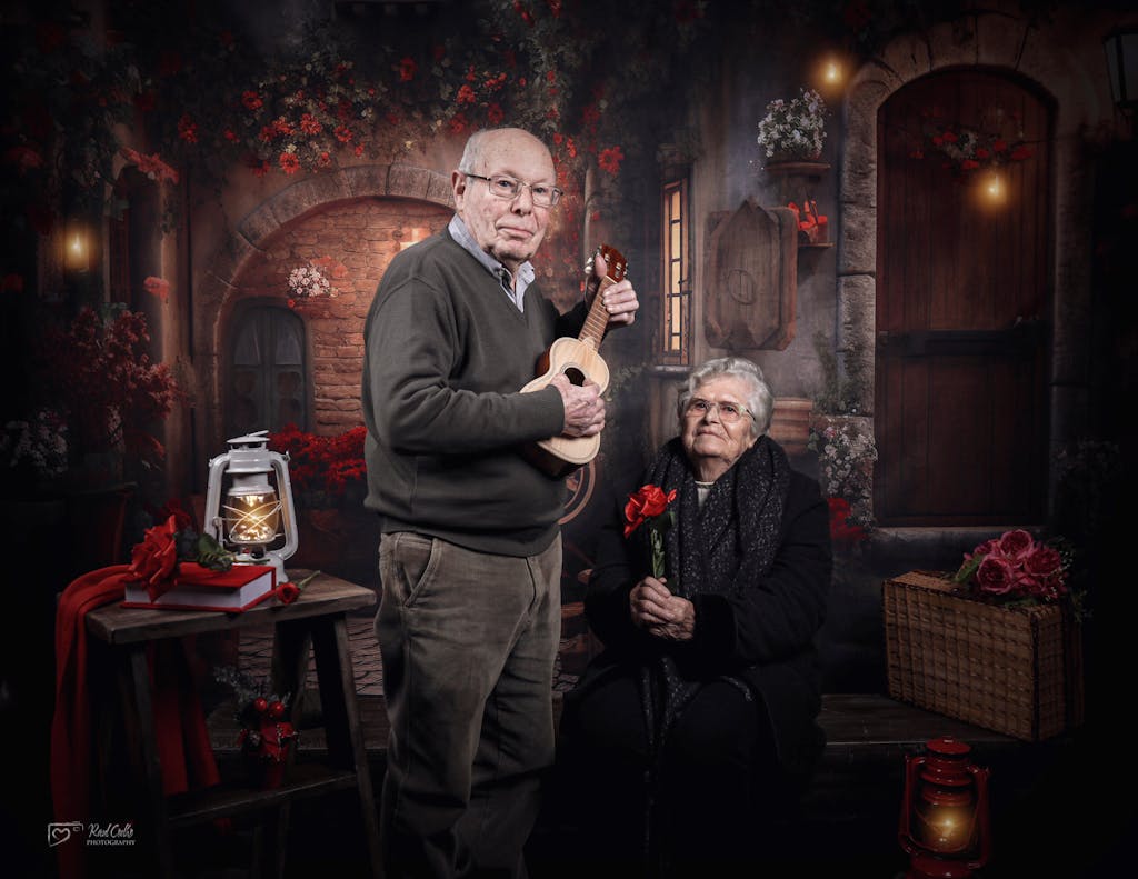 Kate Saint Valentin Rue des Roses Coin Pierre Toile de fond