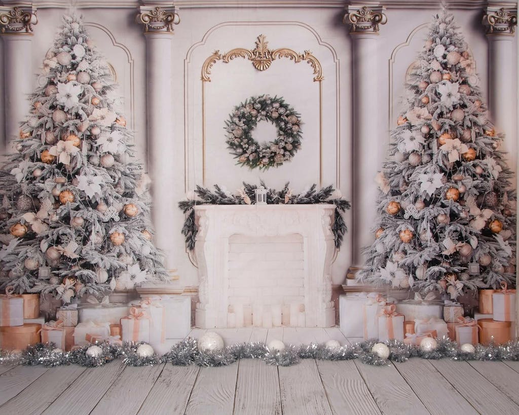 Elegant Winter Holiday Classic Backdrop
