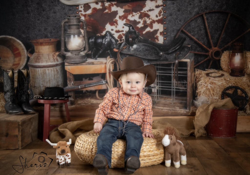 Rustic Western Cowboy Vintage Backdrop