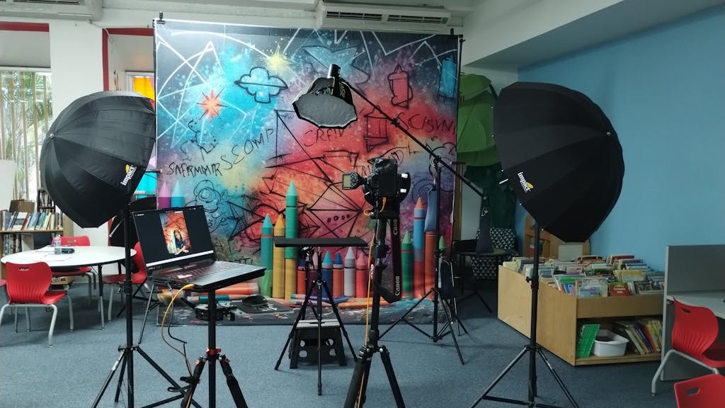 Vibrant Abstract Chalk Art Backdrop