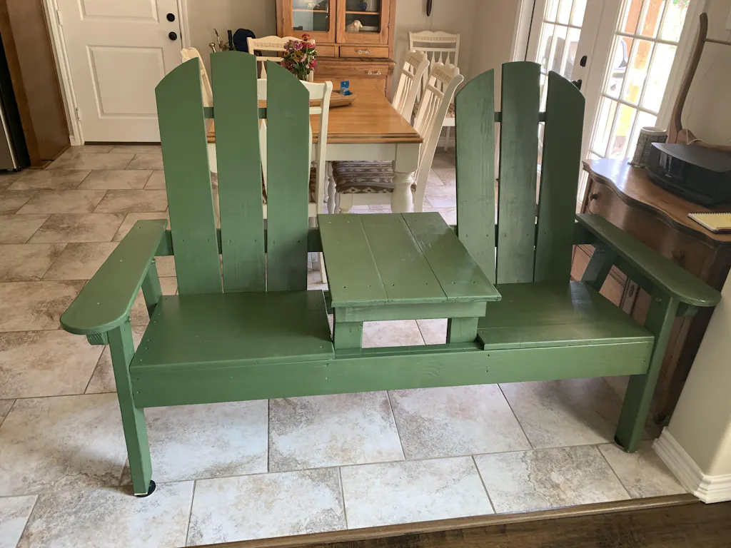 DIY plans to build a companion seat with a center table – Kenny's Yard ...