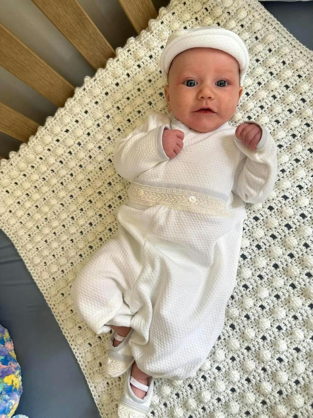 Peek-a-Boo Bobble Blanket and Hat Crochet Pattern USA – Kerry Jayne ...