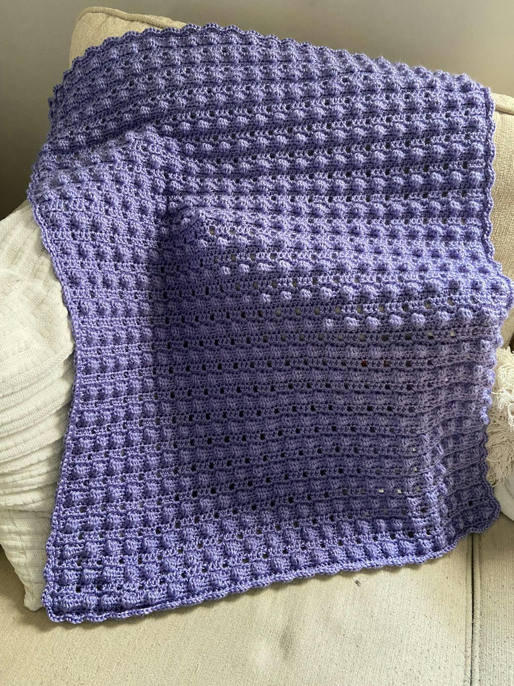 Peek-a-Boo Bobble Blanket and Hat Crochet Pattern USA – Kerry Jayne ...